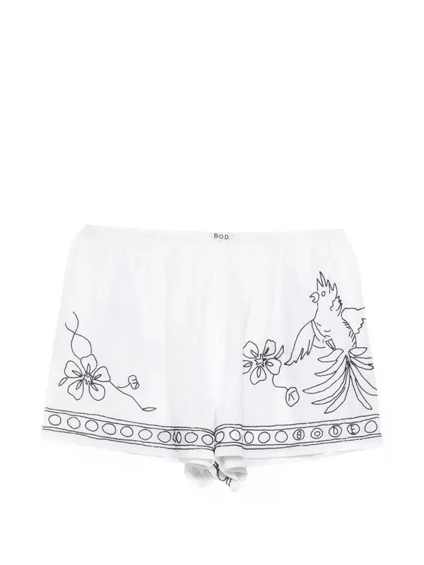 BODE Embellished Shorts - White