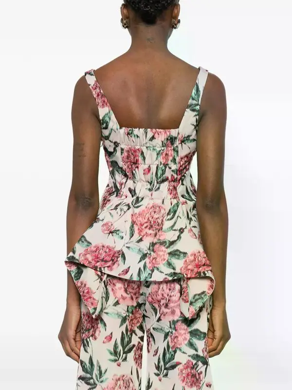 MARQUES' ALMEIDA Peplum Brocade Corset Top