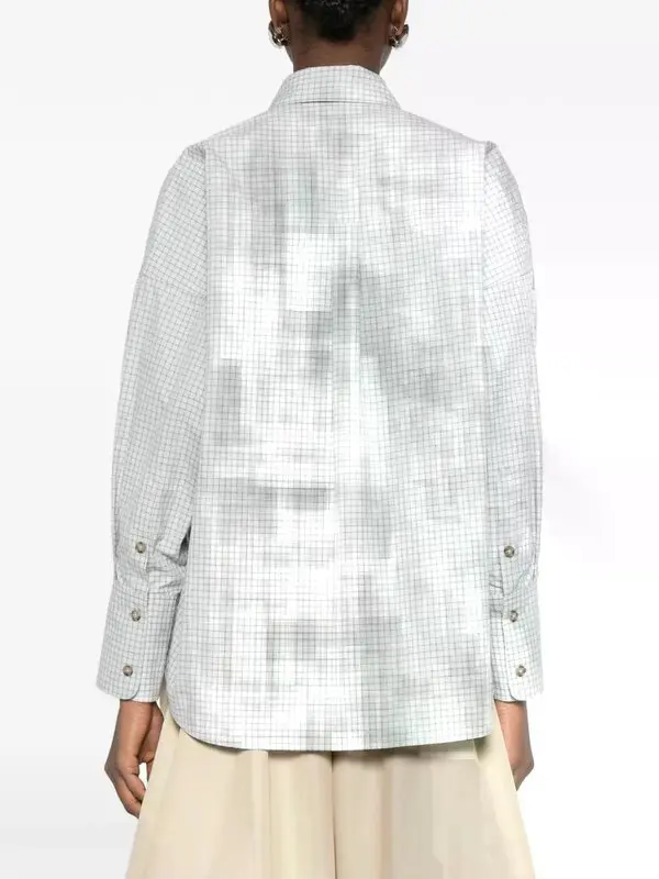 Brandon Maxwell Checkered Boyfriend Shirt