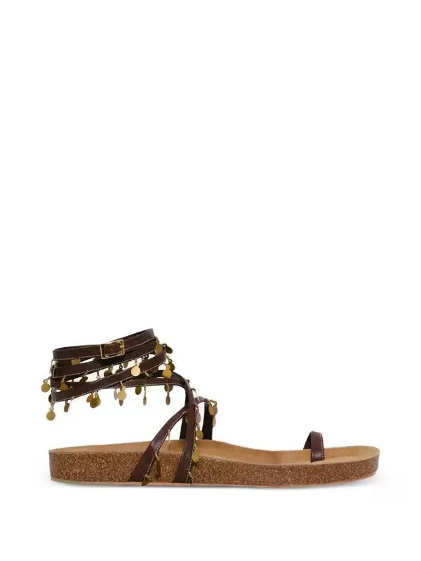 Johanna Ortiz Serenade Embellished Sandals - Brown