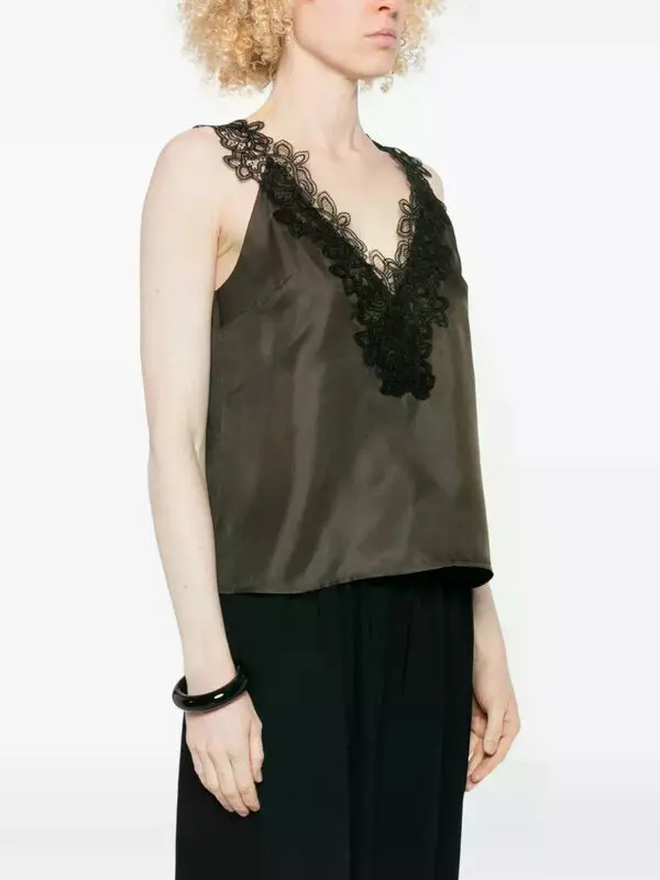 RÓHE V-neck Silk Top