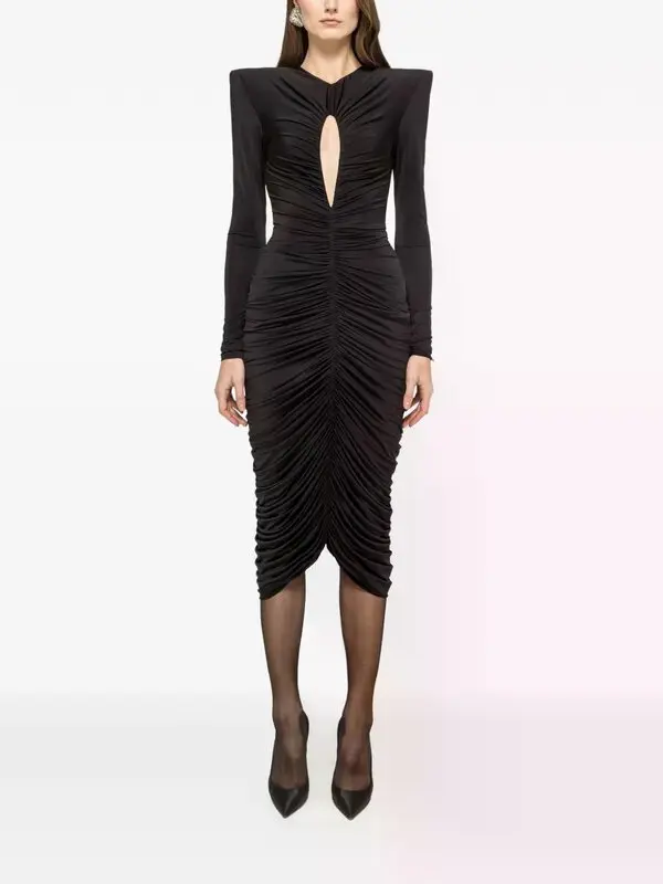 NISSA Ruched Midi Dress