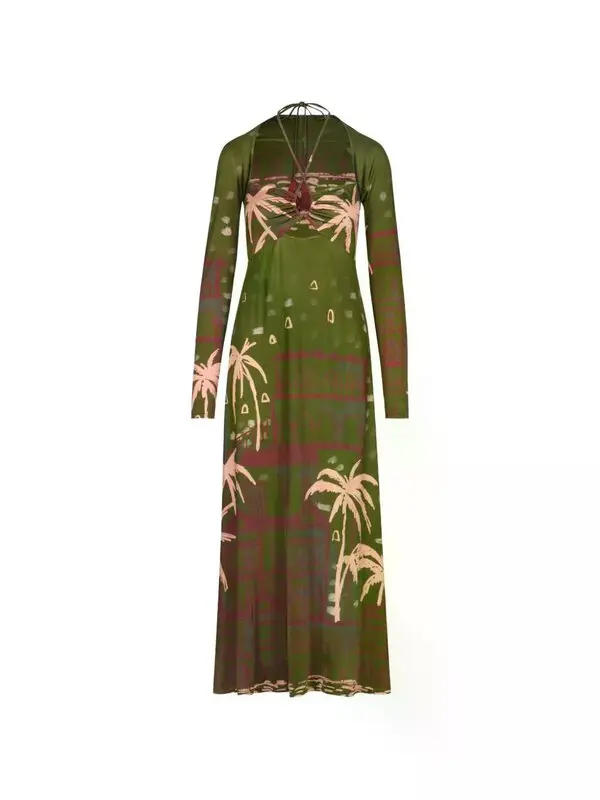 Johanna Ortiz Tropical Midi Dress - Green