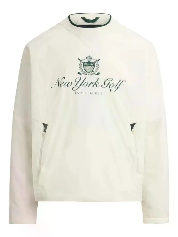 Rlx Ralph Lauren Crewneck Sweatshirt With Zip Pockets - Neutrals