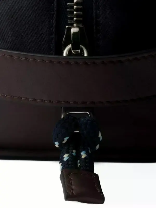 Prada Leather-trimmed Logo Plaque Wash Bag