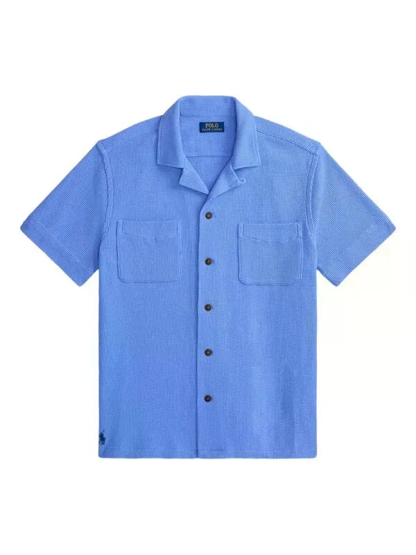 Polo Ralph Lauren Waffle-knit Shirt - Blue