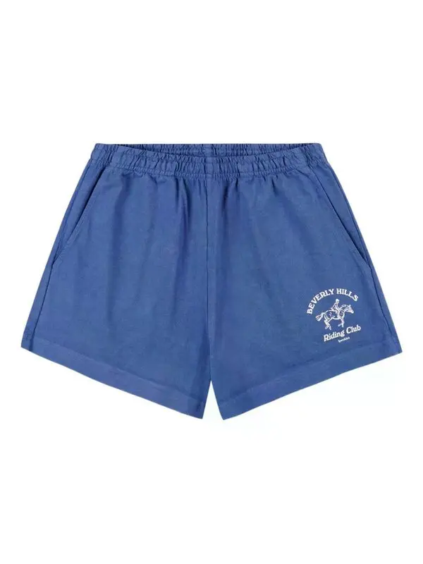 Sporty & Rich Graphic-print Drawstring Shorts