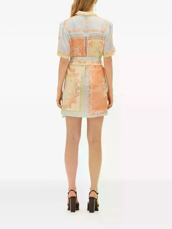 KATE FORD Floral Print Shirt Dress