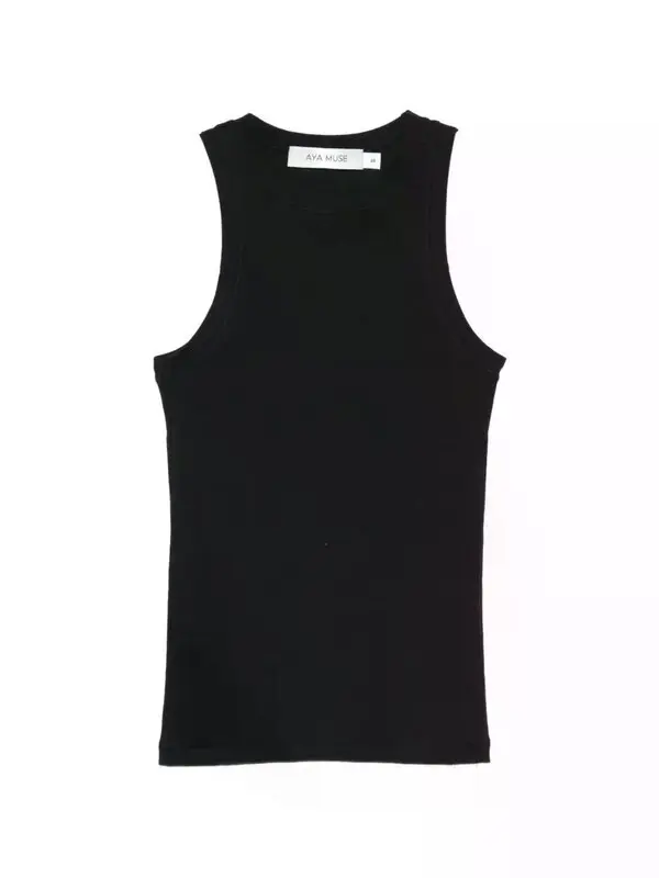 AYA MUSE Crew-neck Tank Top - Black