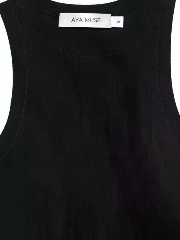 AYA MUSE Crew-neck Tank Top - Black