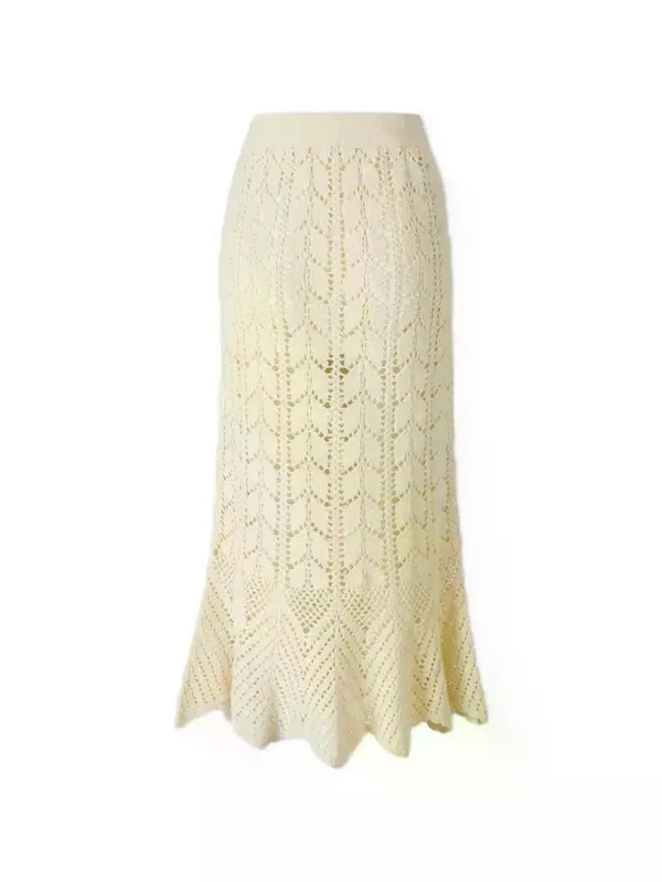Zimmermann Crochet Knit Skirt - Neutrals
