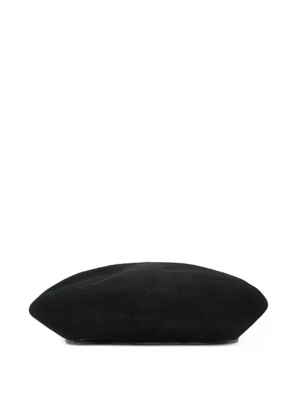 KANGOL Ribbon-trim Knit Hat - Black