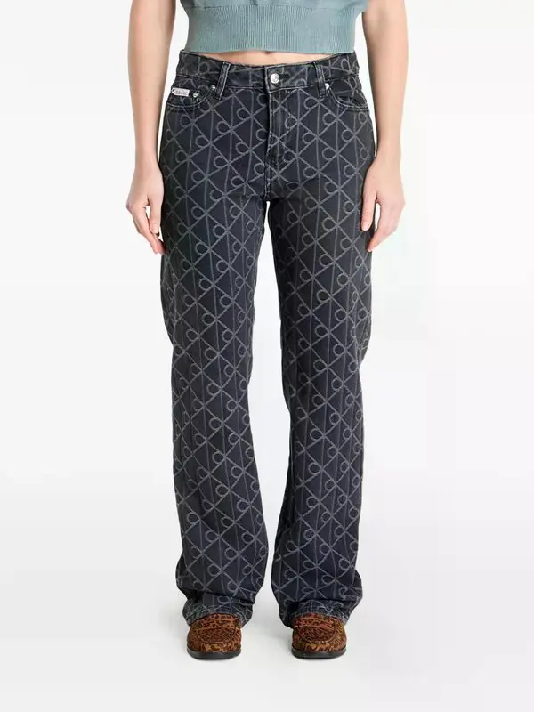 Calvin Klein Signature 90s Straight Jeans - Black