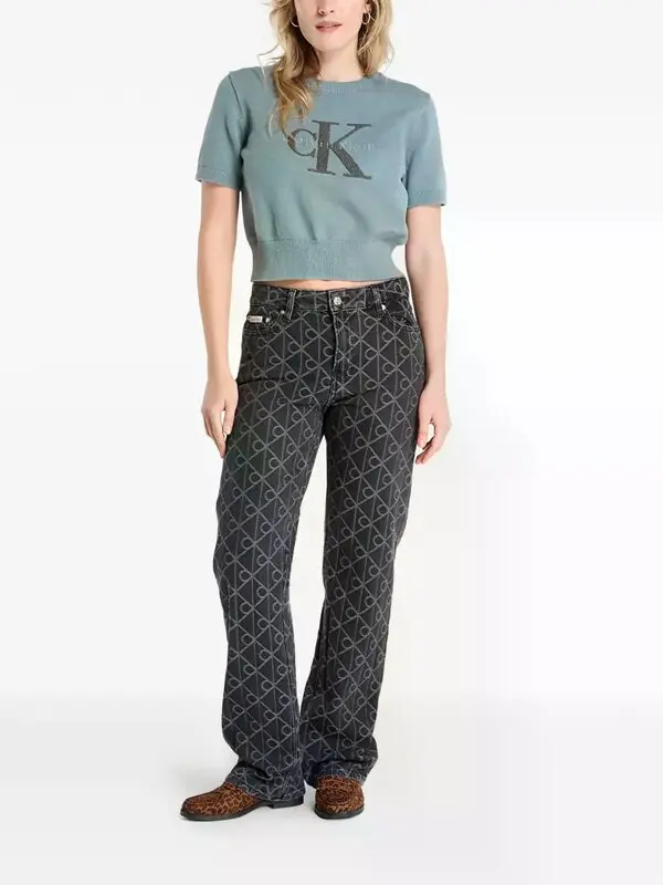 Calvin Klein Signature 90s Straight Jeans - Black