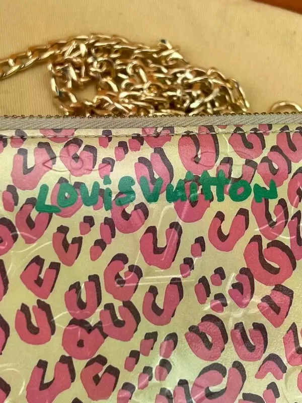 LOUIS VUITTON Zippy Stephan Sprouse Chain Wallet - Neutrals