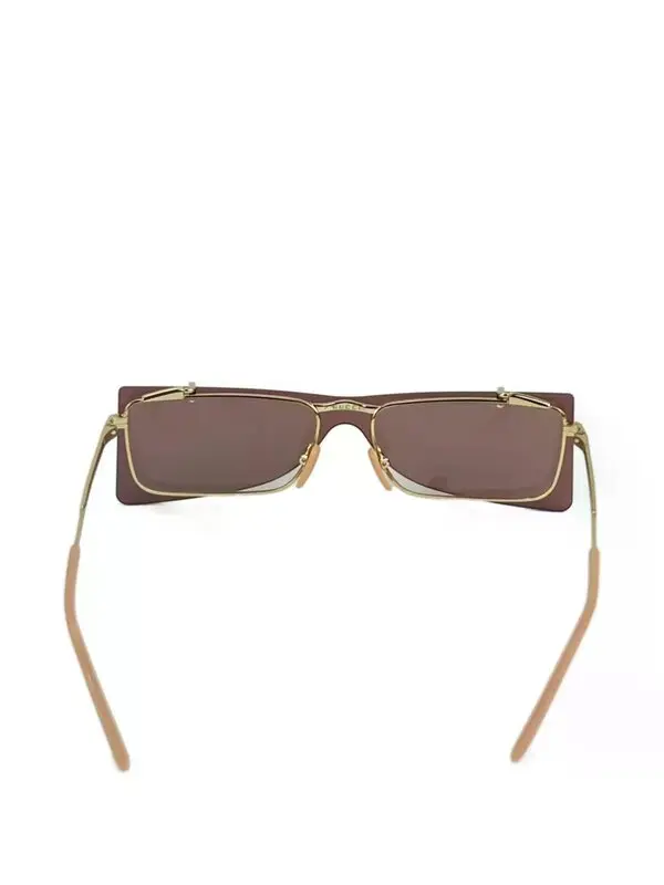 Gucci Flip-up Rectangle Sunglasses