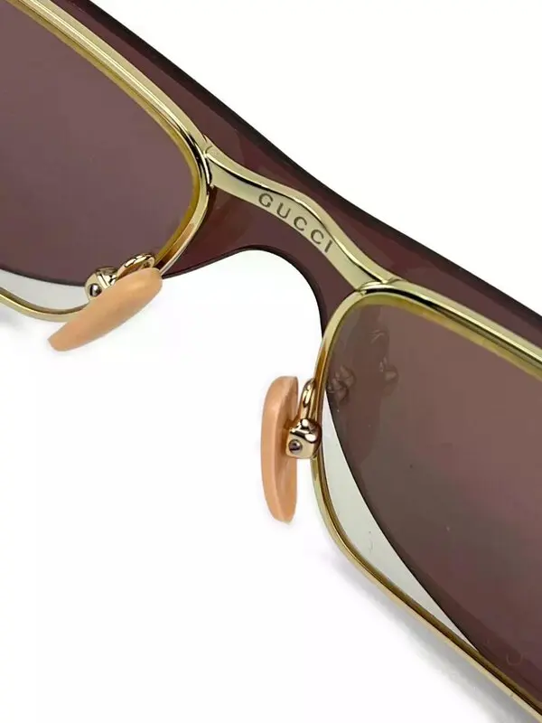Gucci Flip-up Rectangle Sunglasses