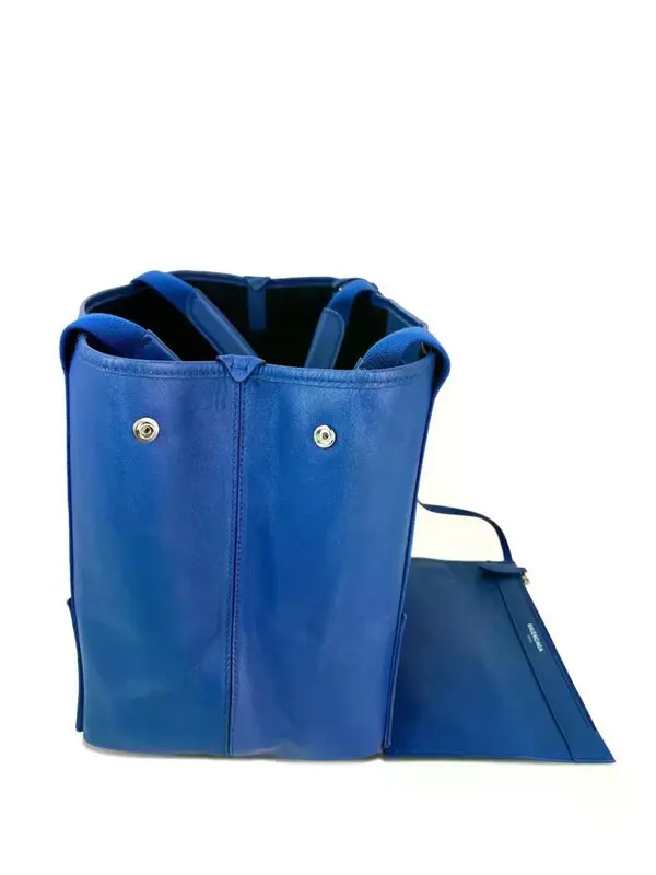 Balenciaga Calfskin Tote Bag With Removable Pouch - Blue