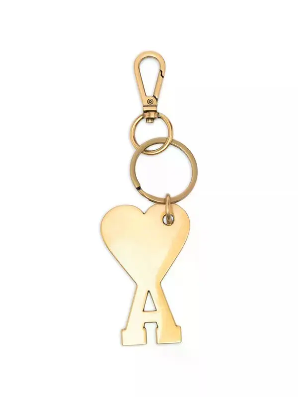 Ami Heart Letter Keyring - Gold