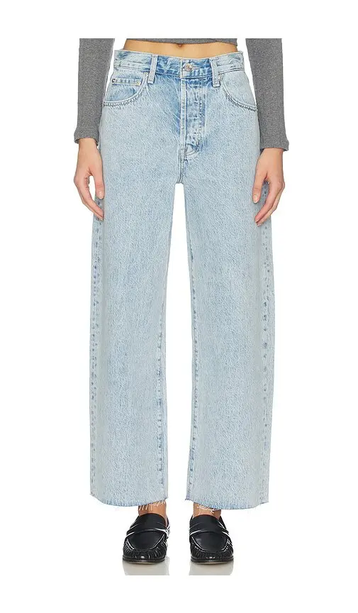 PISTOLA Tate Crop High Rise Wide Jeans - Blue
