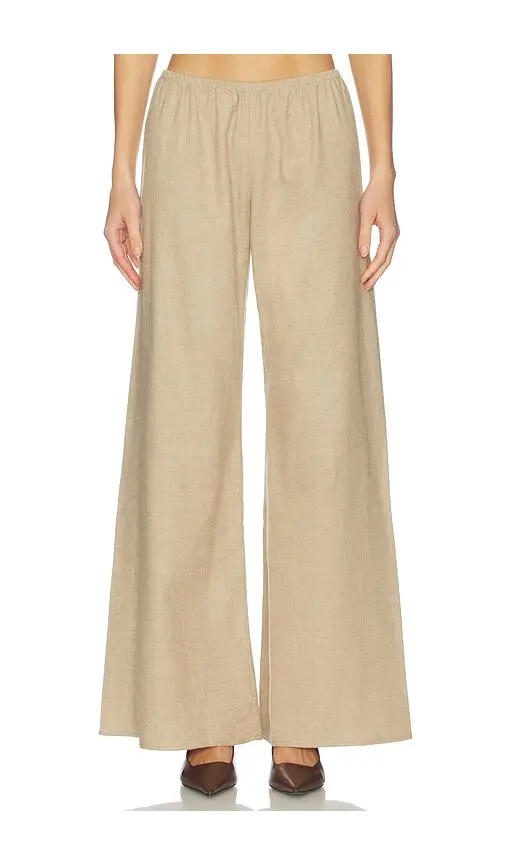 LA LIGNE Flannel Colby Pant - Tan