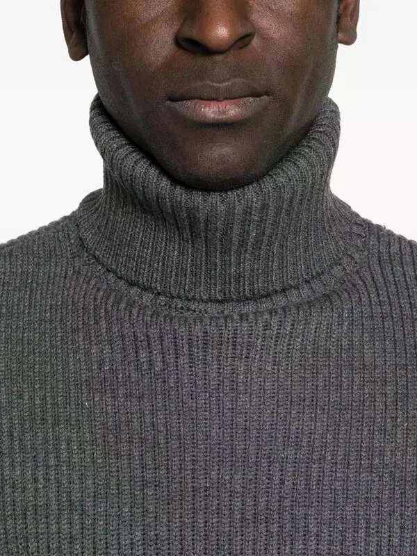 ENTIRE STUDIOS Ribbed Roll-neck Sweater - Grey