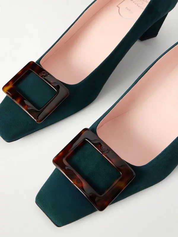 ROGER VIVIER Belle Vivier 45 Suede Pumps