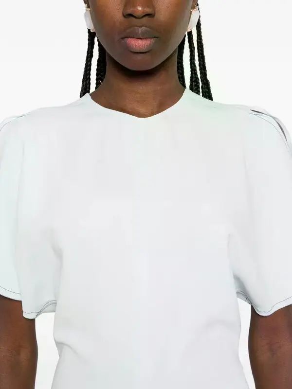 Victoria Beckham Gathered-waist Midi Dress - Blue
