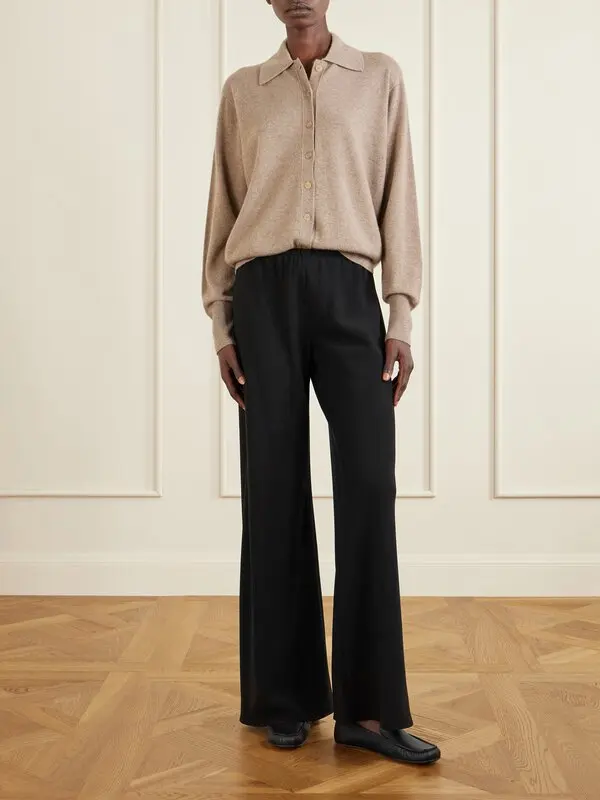 THE ROW Leo Textured-leather Loafers - Black
