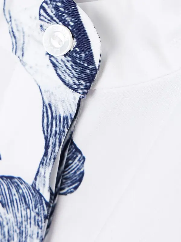 Erdem Ruffled Floral-print Cotton-poplin Blouse - Neutrals