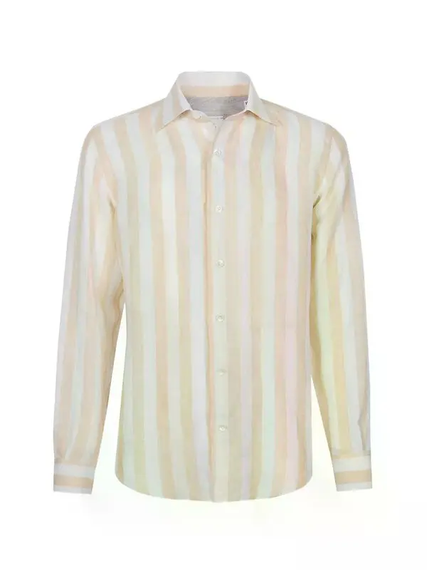 Eleventy Long-sleeve Striped Shirt - Neutrals