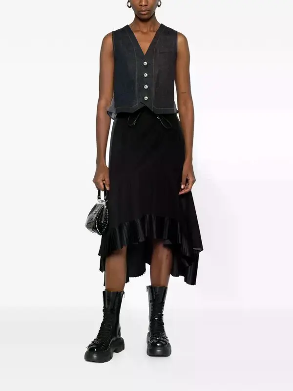 Sacai Button-front Waistcoat - Blue