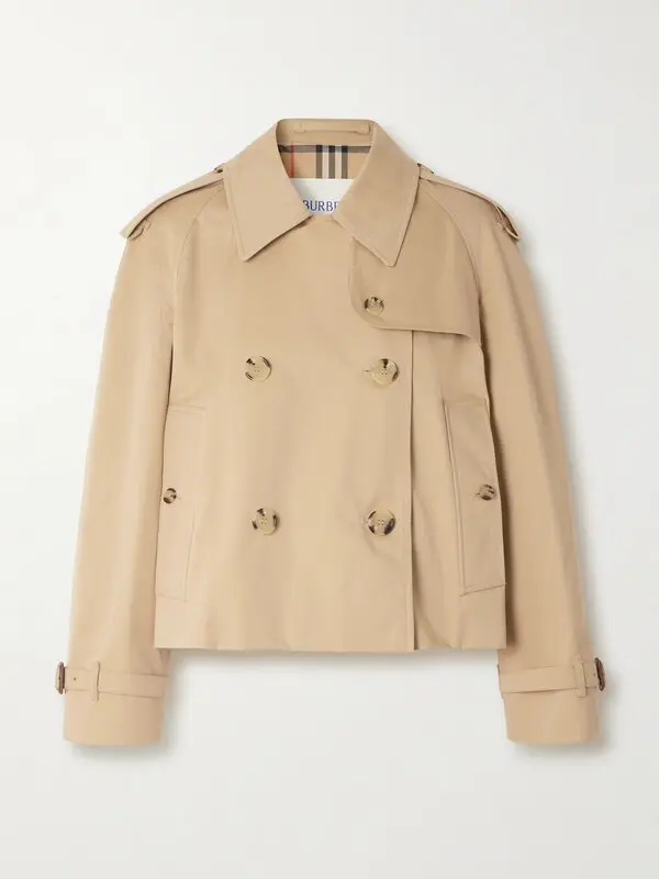 Burberry Double-breasted Cotton-gabardine Trench Coat