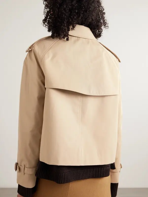 Burberry Double-breasted Cotton-gabardine Trench Coat