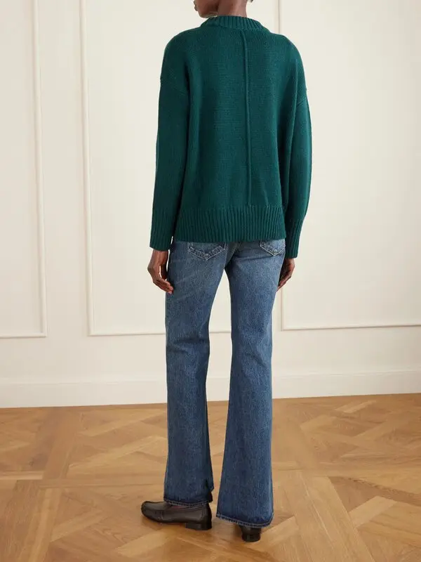 LA LIGNE Marin Wool And Cashmere-blend Sweater - Green