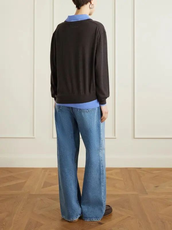 Acne Studios Layered Wool Polo Sweater - Brown