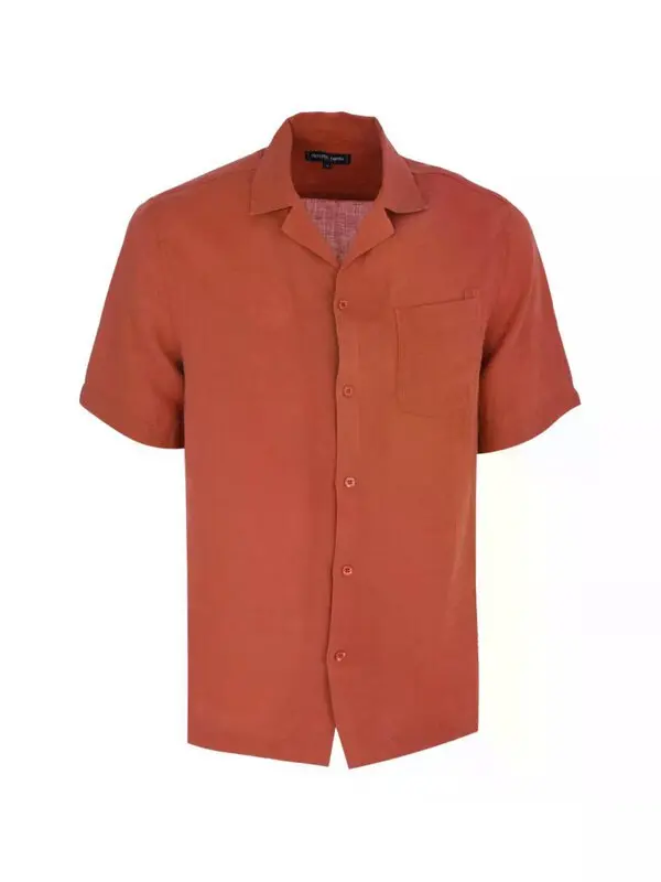 Frescobol Carioca Angelo Chest-pocket Short-sleeve Shirt - Orange