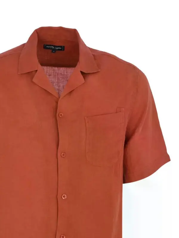 Frescobol Carioca Angelo Chest-pocket Short-sleeve Shirt - Orange
