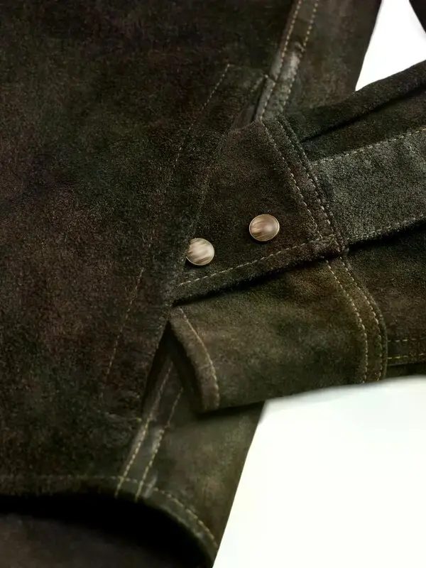 Ralph Lauren Press-stud Leather Overshirt