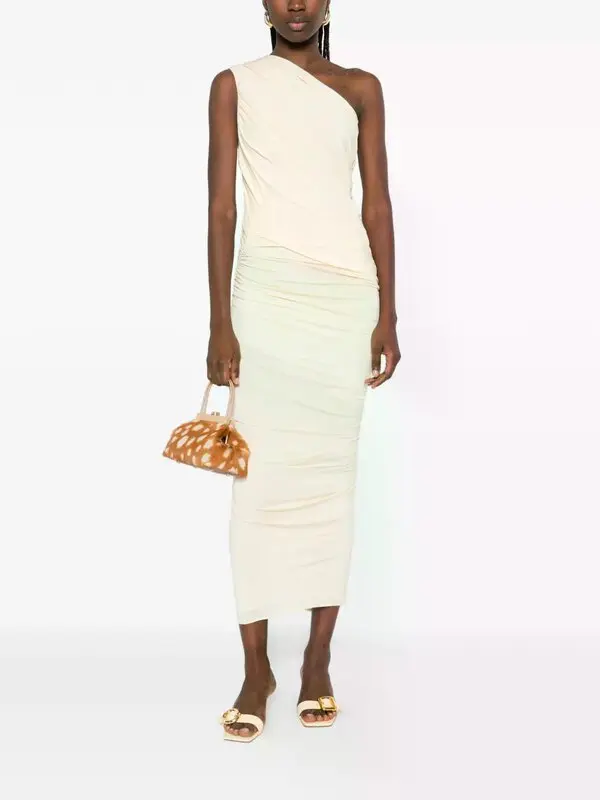 Tove One-shoulder Ruched Dress - Neutrals