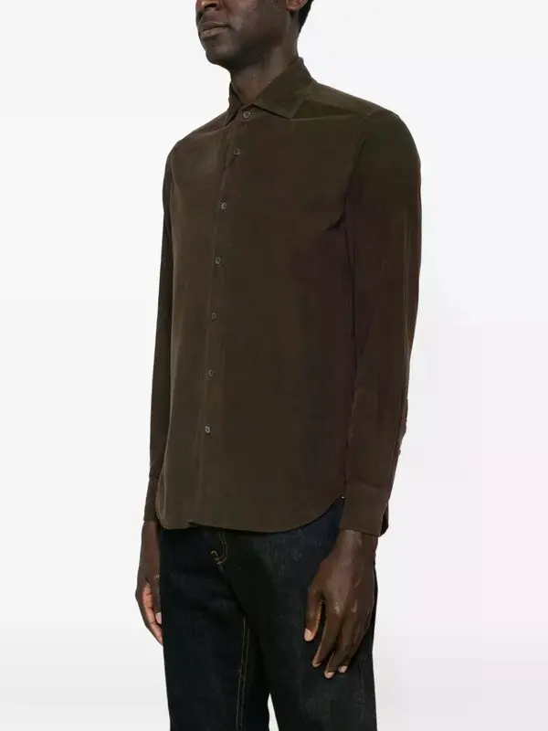 Corneliani Buttoned Corduroy Shirt