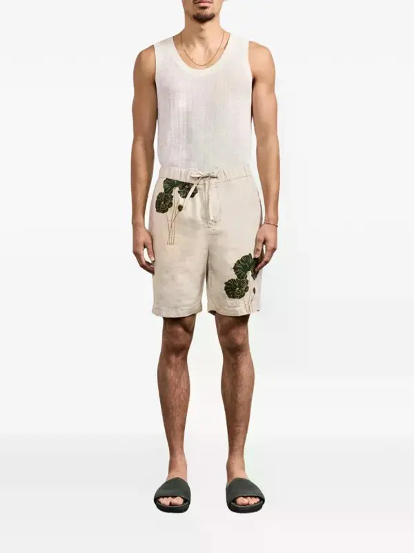Frescobol Carioca Felipe Floral-print Shorts - Neutrals