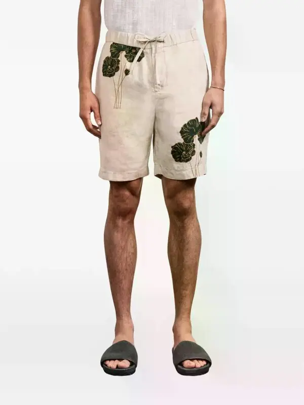 Frescobol Carioca Felipe Floral-print Shorts - Neutrals