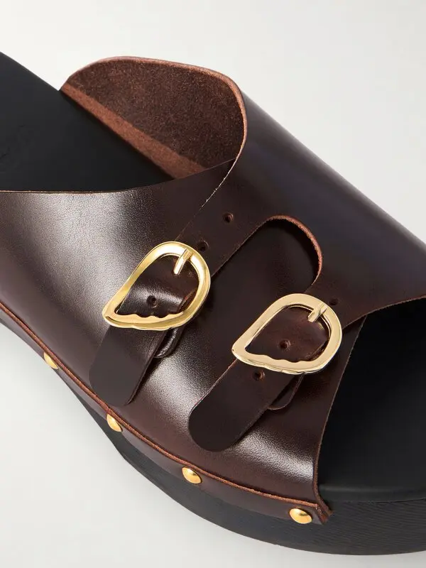 ANCIENT GREEK SANDALS Natali Sabot Studded Leather Clogs