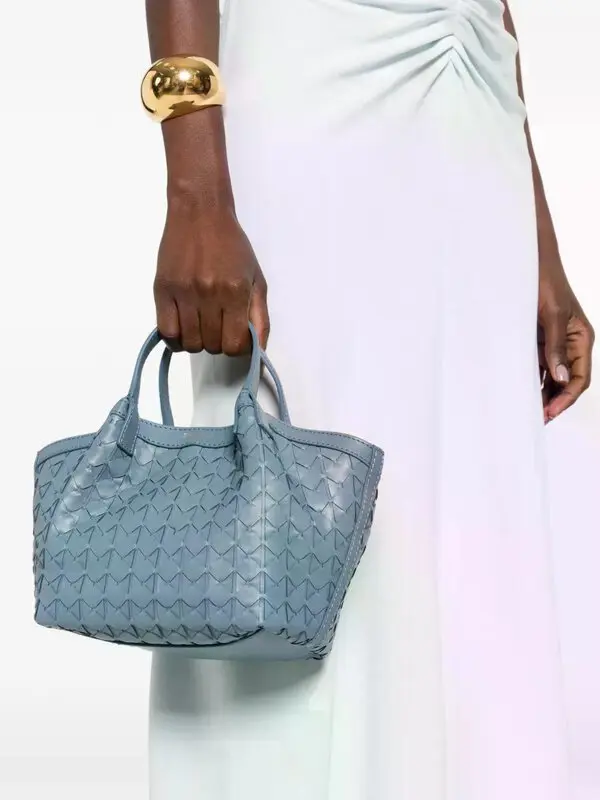 SERAPIAN Mini Leather Tote Bag - Blue