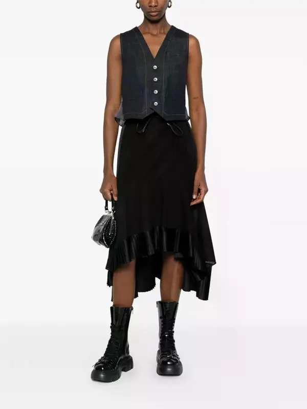 Sacai Pleated Drawstring Skirt