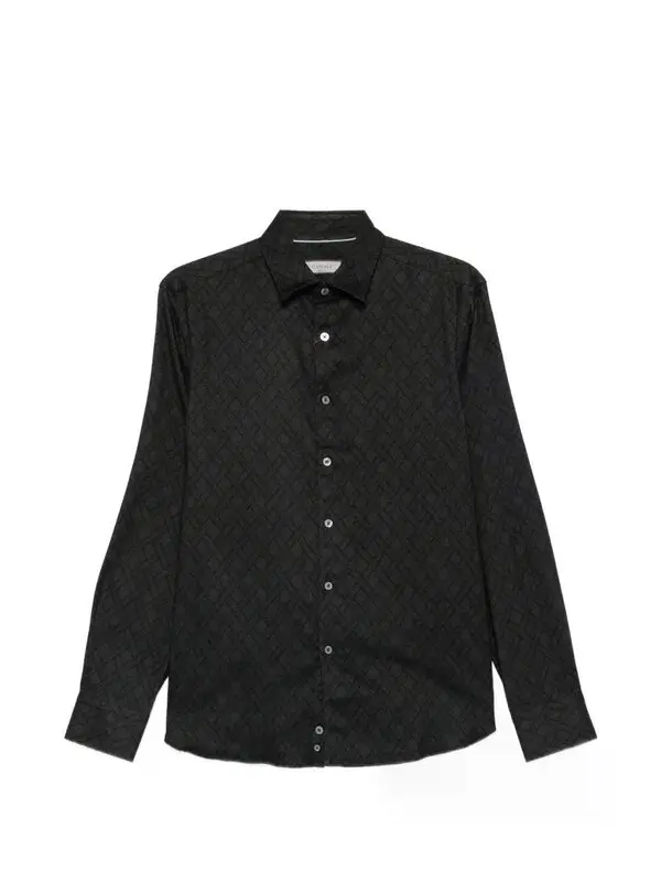 Canali Long-sleeve Patterned Shirt