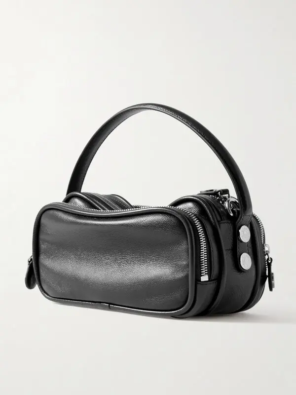 Acne Studios Embellished Leather Camero Kit Shoulder Bag - Black