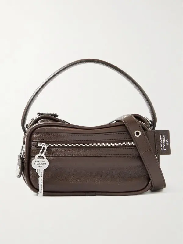 Acne Studios Camero Kit Embellished Leather Shoulder Bag - Brown