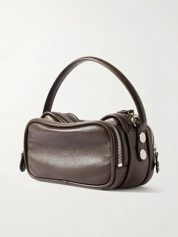 Acne Studios Camero Kit Embellished Leather Shoulder Bag - Brown